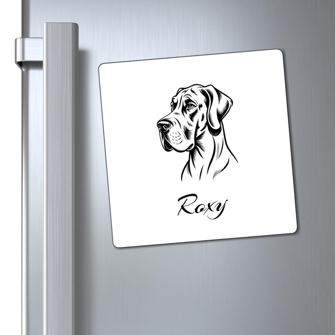 Great Dane Magnet: Custom Dog Name, Fridge Decor, Personalized Pet Gift ...