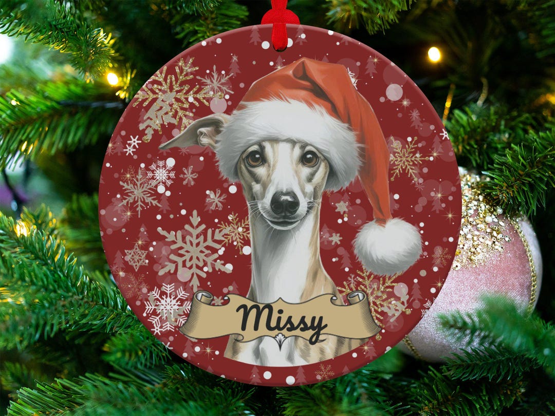 Personalized Whippet Christmas Ornament, Pet Lover Gift - Etsy