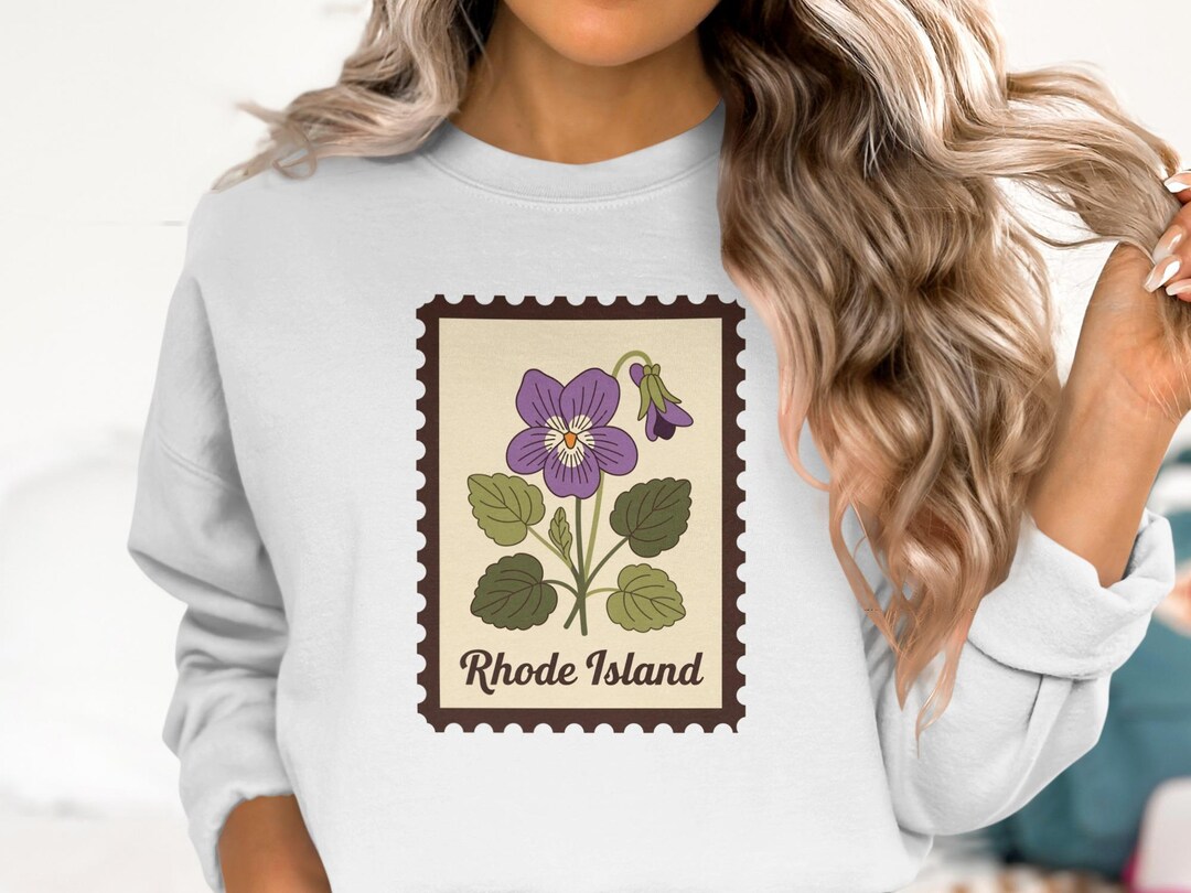 Rhode Island Violet T-shirt: State Flower Souvenir Tee - Etsy