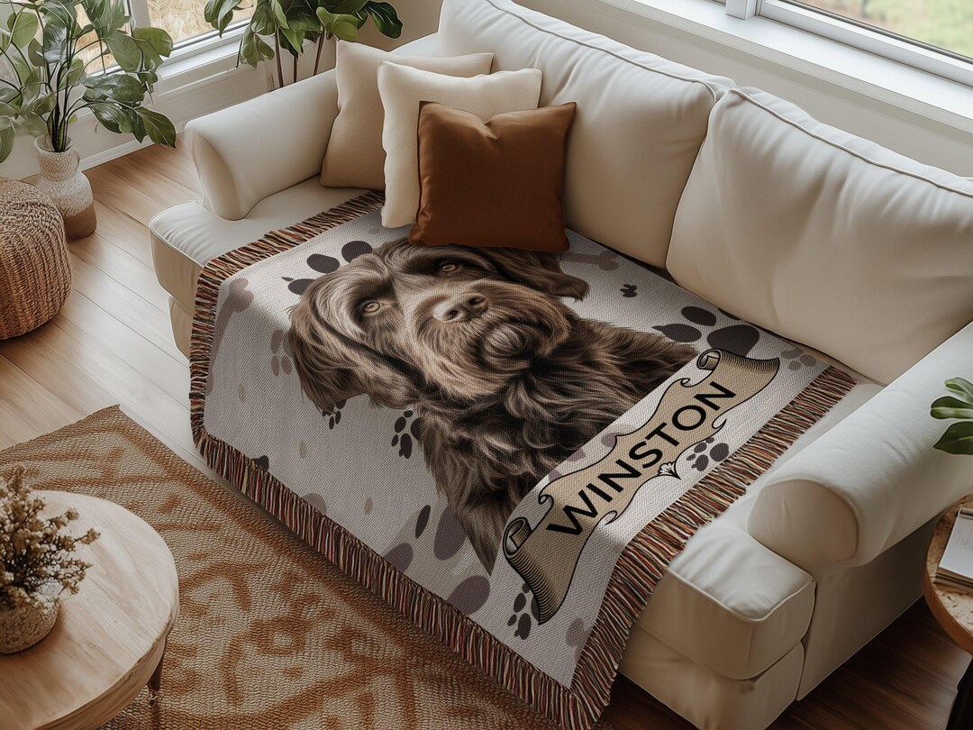 Wirehaired Pointing Griffon Custom Dog Name Blanket, Personalized ...