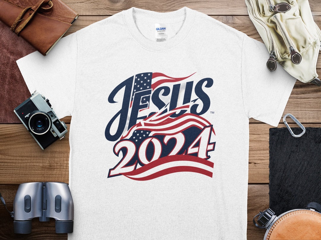 Jesus 2024 American Flag Patriotic T-shirt, Religious USA Election Tee ...