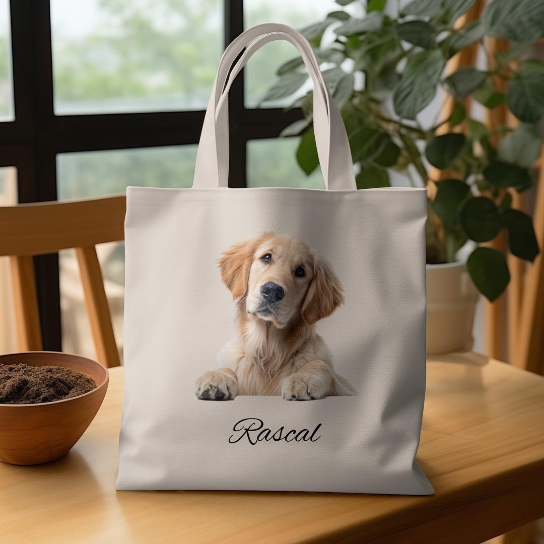 Personalized Golden Retriever Tote Bag: Custom Dog Mom Gift - Etsy