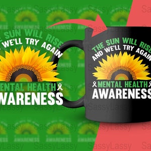 Sunflower Mental Health Poster, Digital Print, Bright Sunflower Wall ...