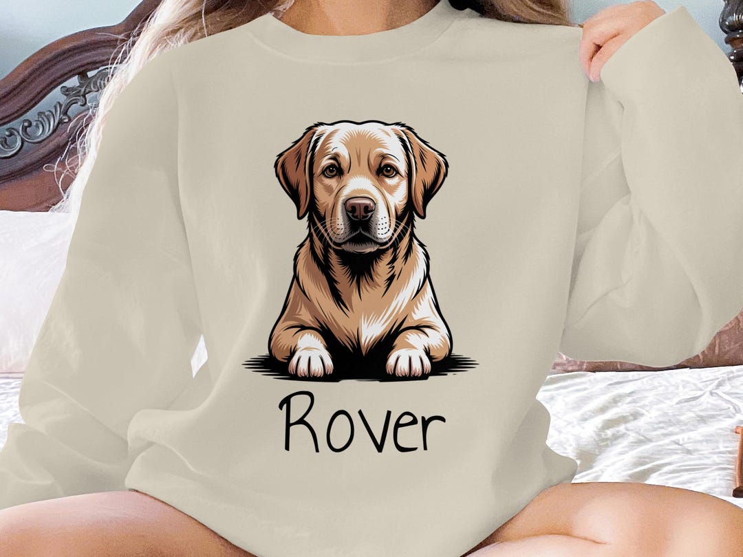Custom Labrador Sweatshirt, Personalized Dog Name Sweatshirt, Labrador ...