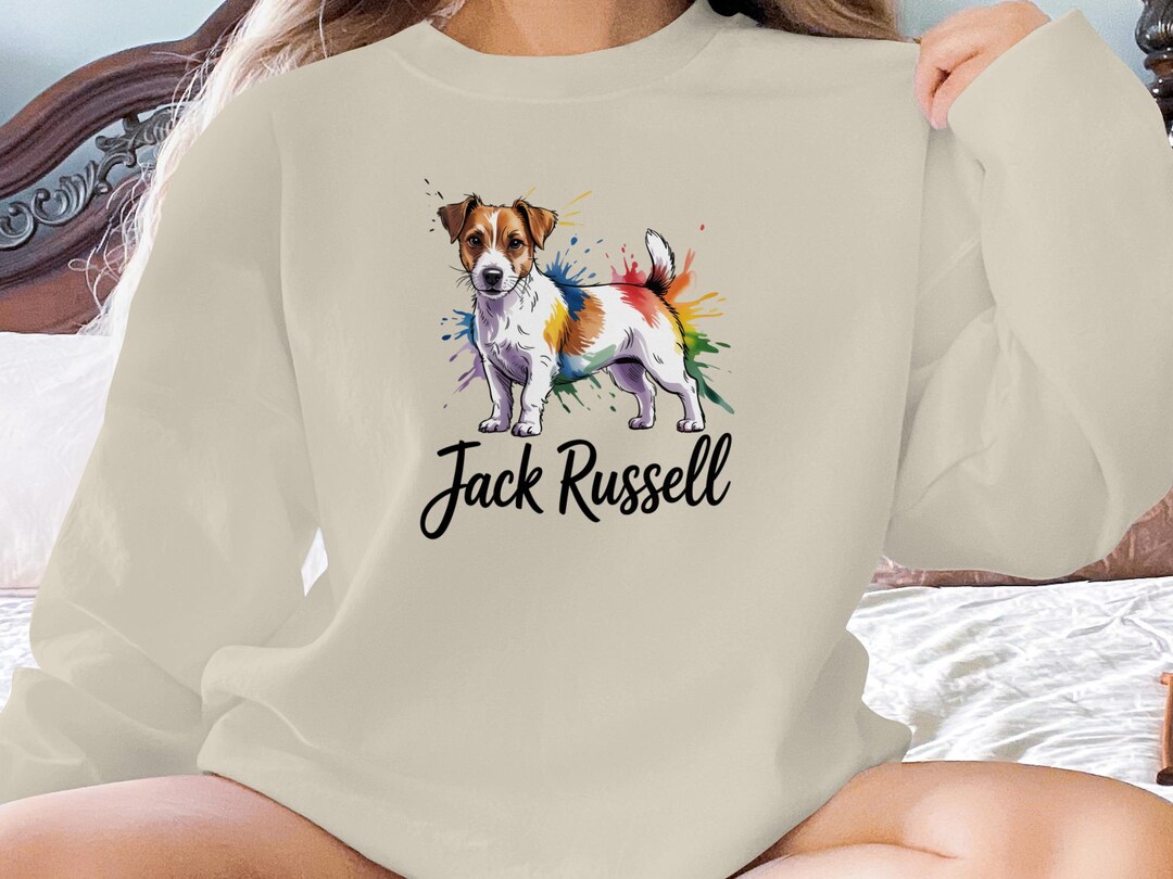 Jack Russell T-shirt, Watercolor Dog Art Sweatshirt, Cute Puppy Tee ...