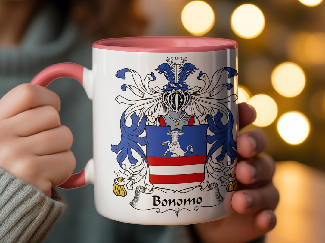 Heraldic Shield Bonomo Family Crest Italian Heritage Mug Gift - Etsy ...