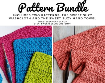 Sweet Suzy Crochet Hand Towel crochet Pattern | Etsy