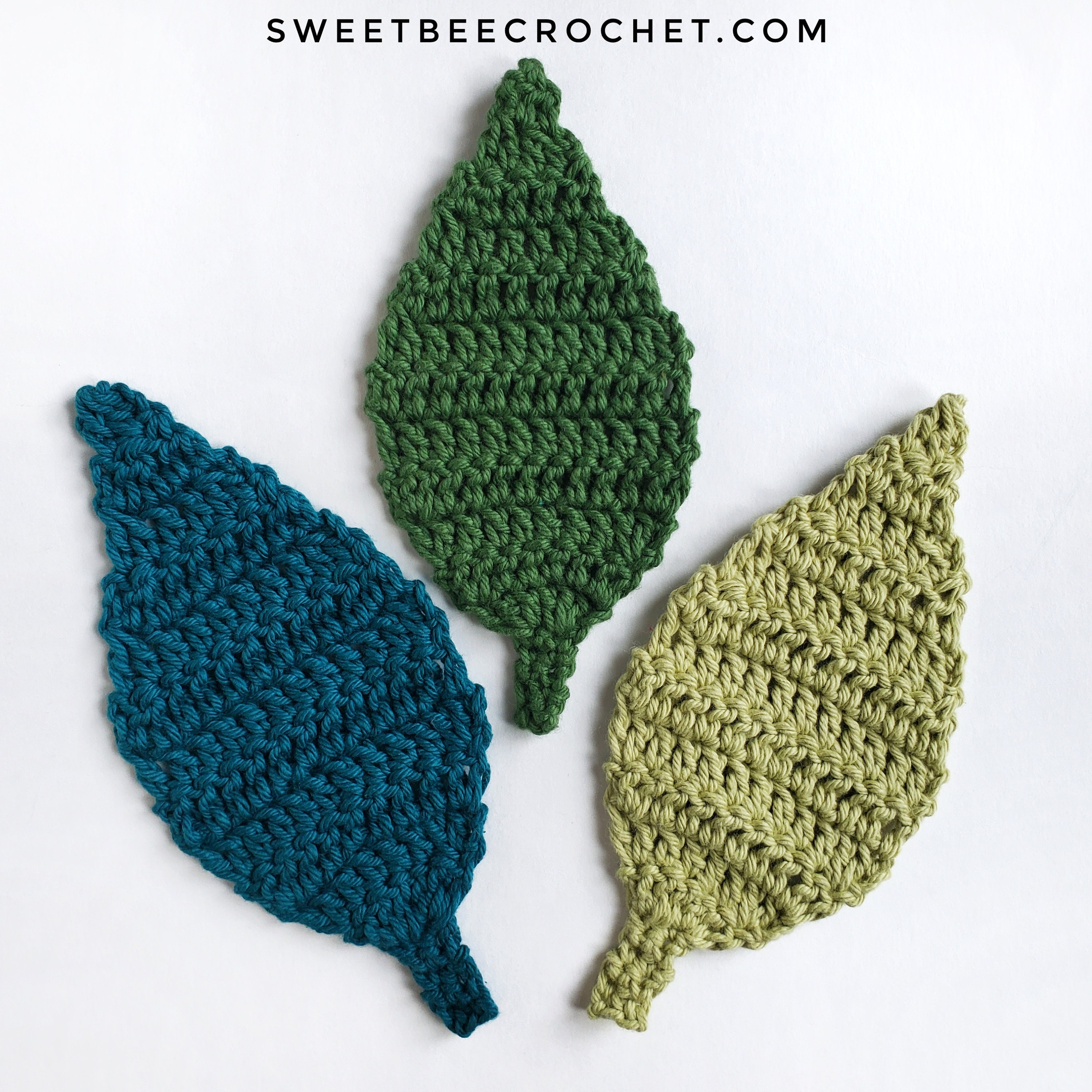 Crochet Leaf in 3 Sizes (crochet Patterns) - Etsy