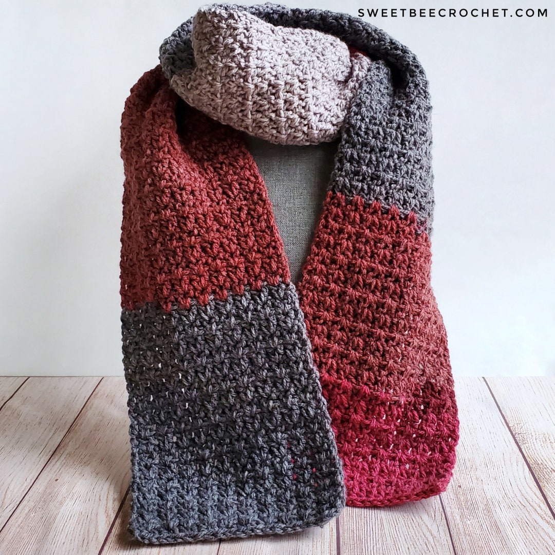 V-stitch Crochet Scarf (crochet Pattern) - Etsy