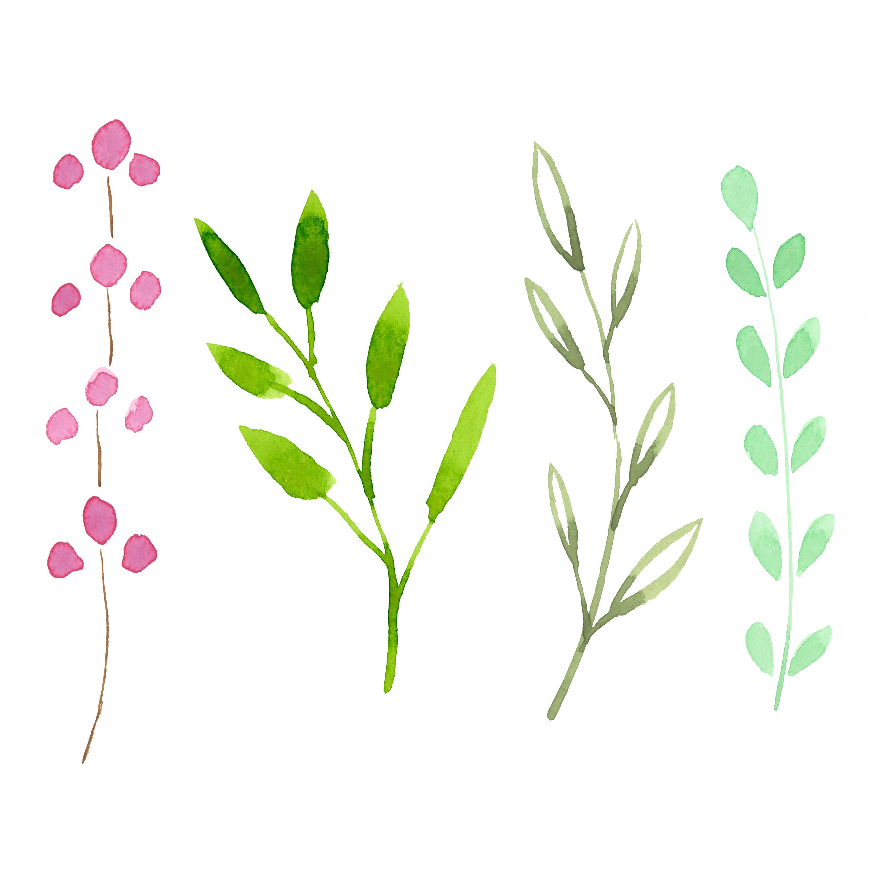 Watercolor Floral Clipart Watercolor Flowers Clipart - Etsy