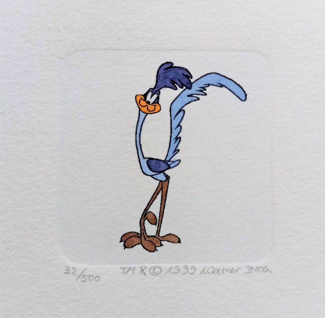 Warner Brothers Road Runner Etching II framed Animation Art - Etsy