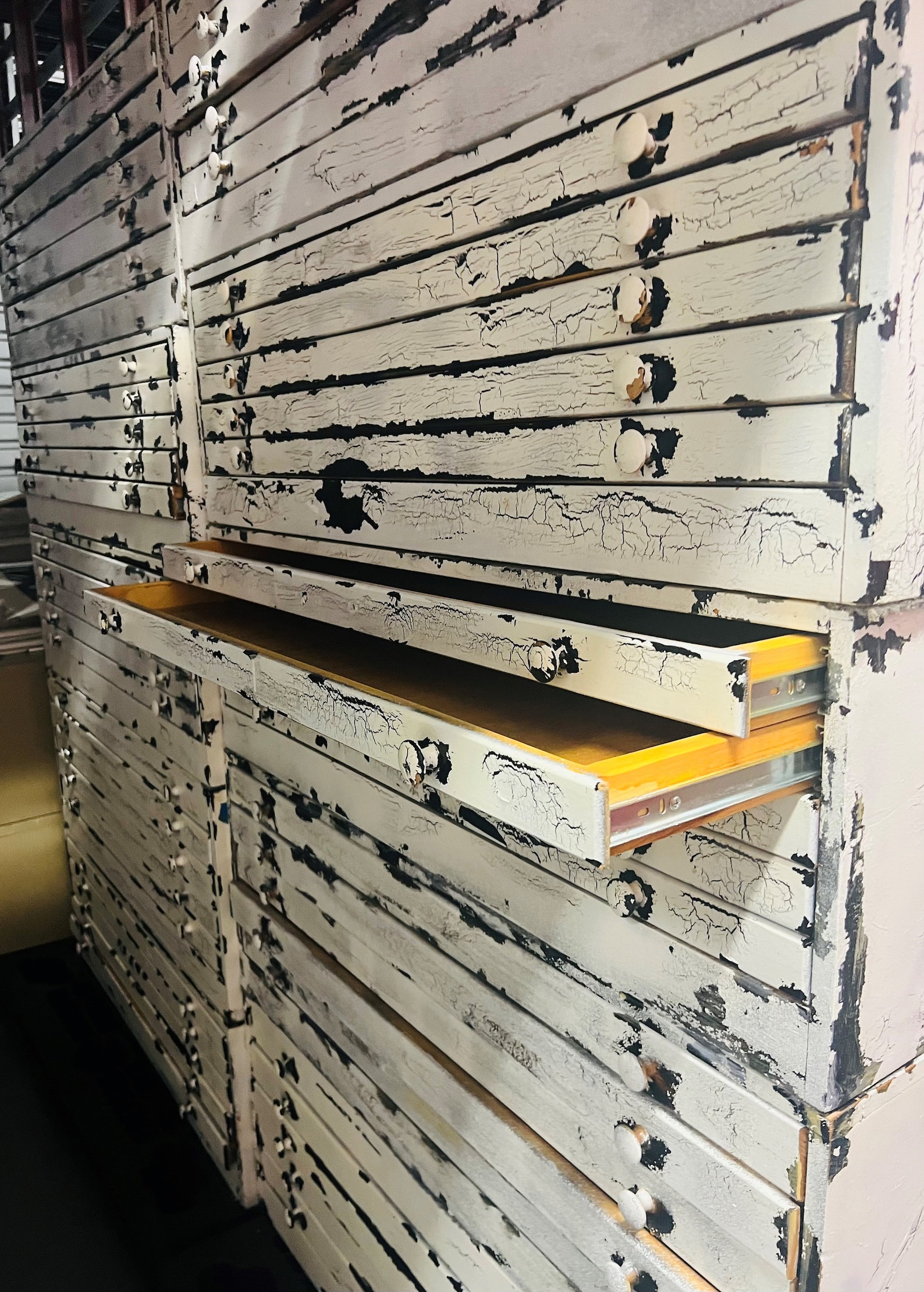 44 X 33 X 20 Handmade Wood Flat File Art Engineer 5 Drawers Jewellery ...