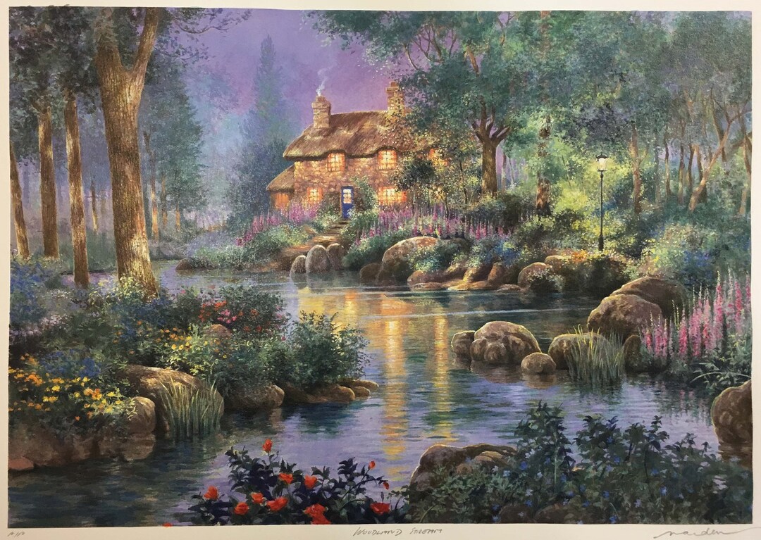 Woodland Stream by Andrew Warden Framed Hand Signed Serigraph - Etsy