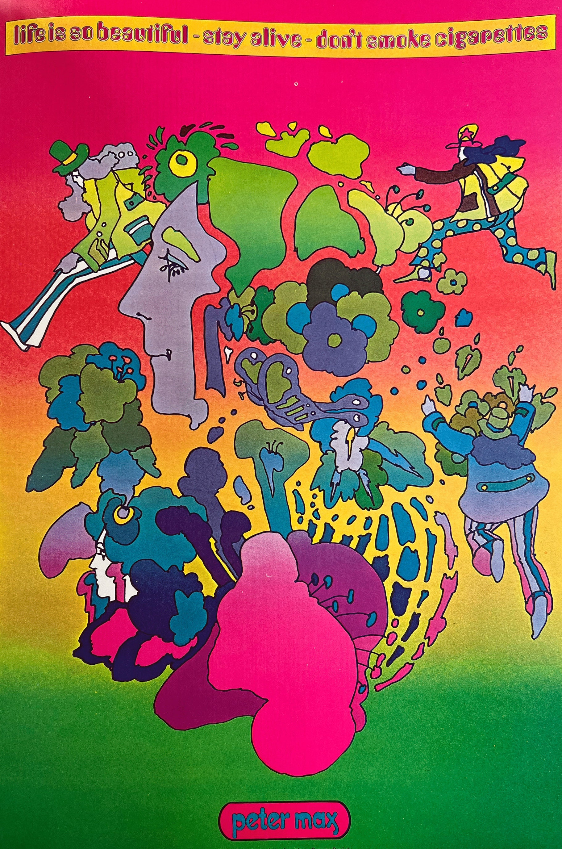 Life is so Beautiful by Peter Max Psychedelic Pop Art Poster From ...