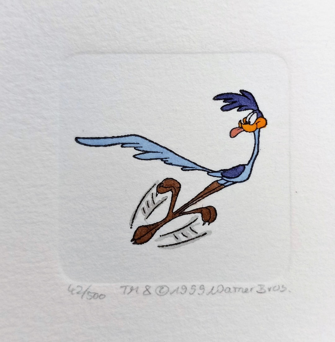 Warner Brothers Road Runner Etching III framed Animation Art ...
