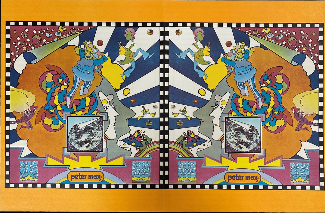 Double Page Poster Psychedelic Mind by Peter Max - Etsy