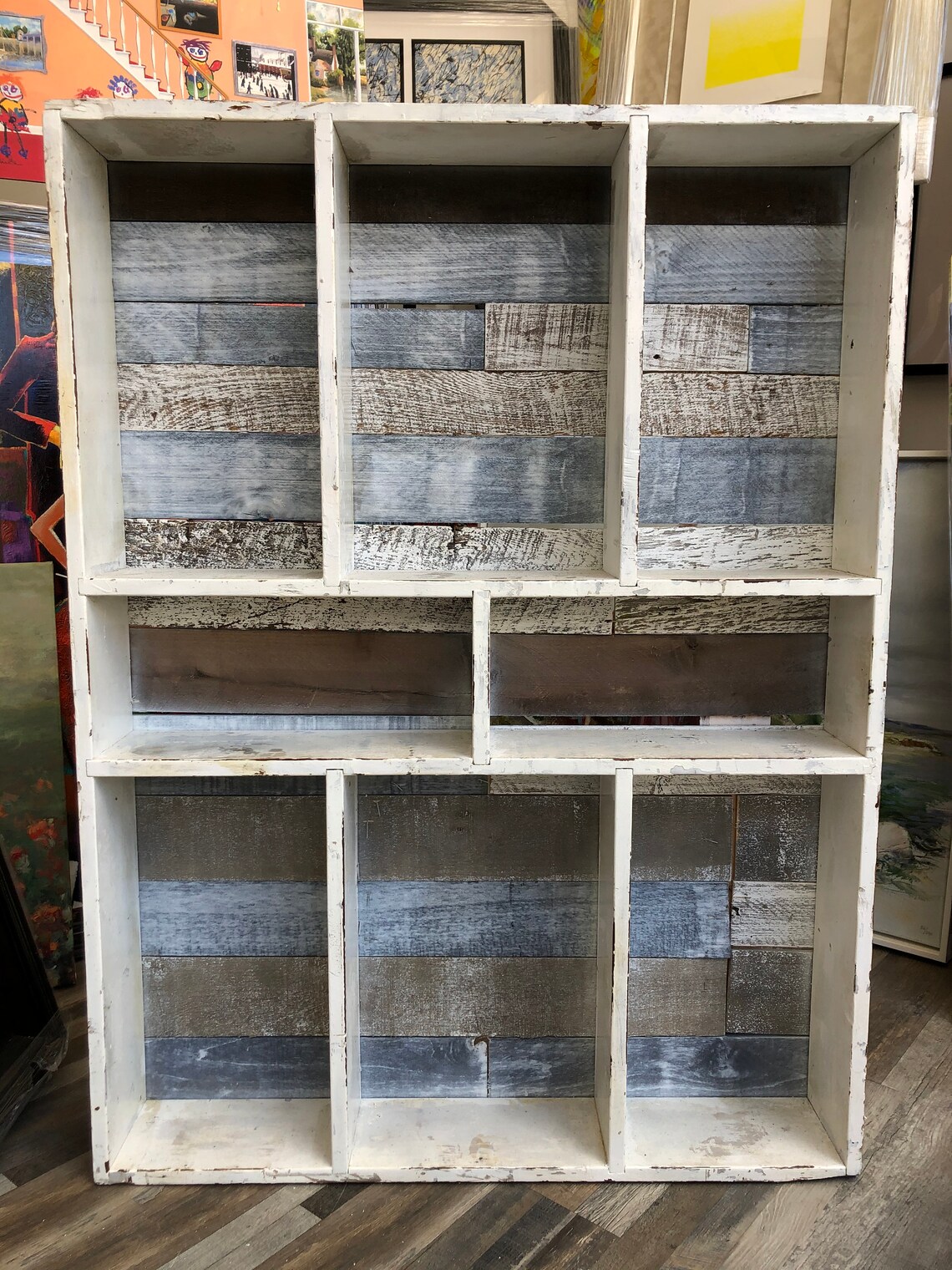 Standing Rustic Cabinet With Shelves 1 - Etsy