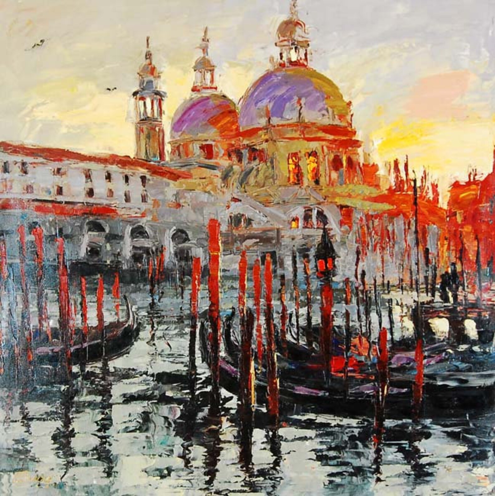 Majestic Gondolas by Elena Bond Hand Embellished Giclee UNFRAMED - Etsy