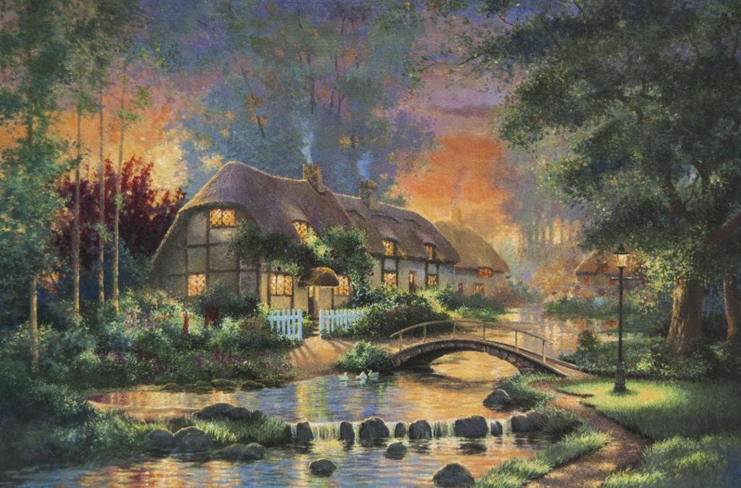Sunset Stream by Andrew Warden Framed Hand Signed Serigraph - Etsy