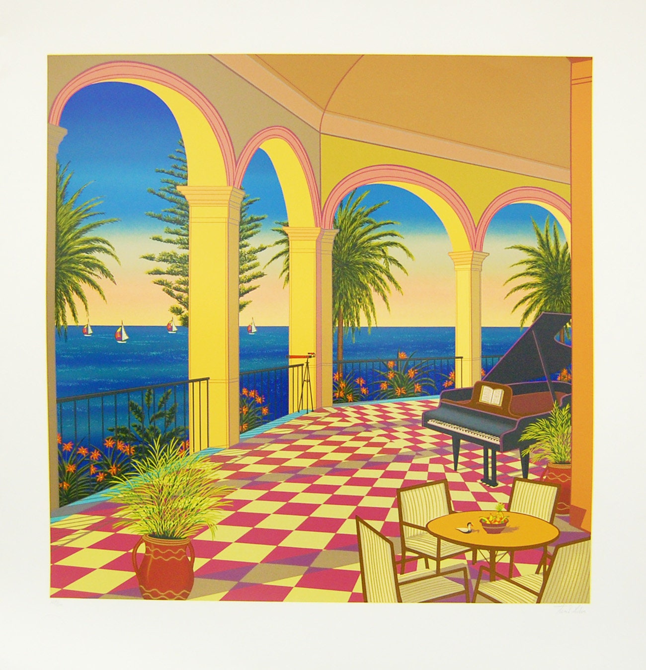 Piano Balcony by Fanch Ledan LTD Edition Serigraph on Paper UNFRAMED - Etsy