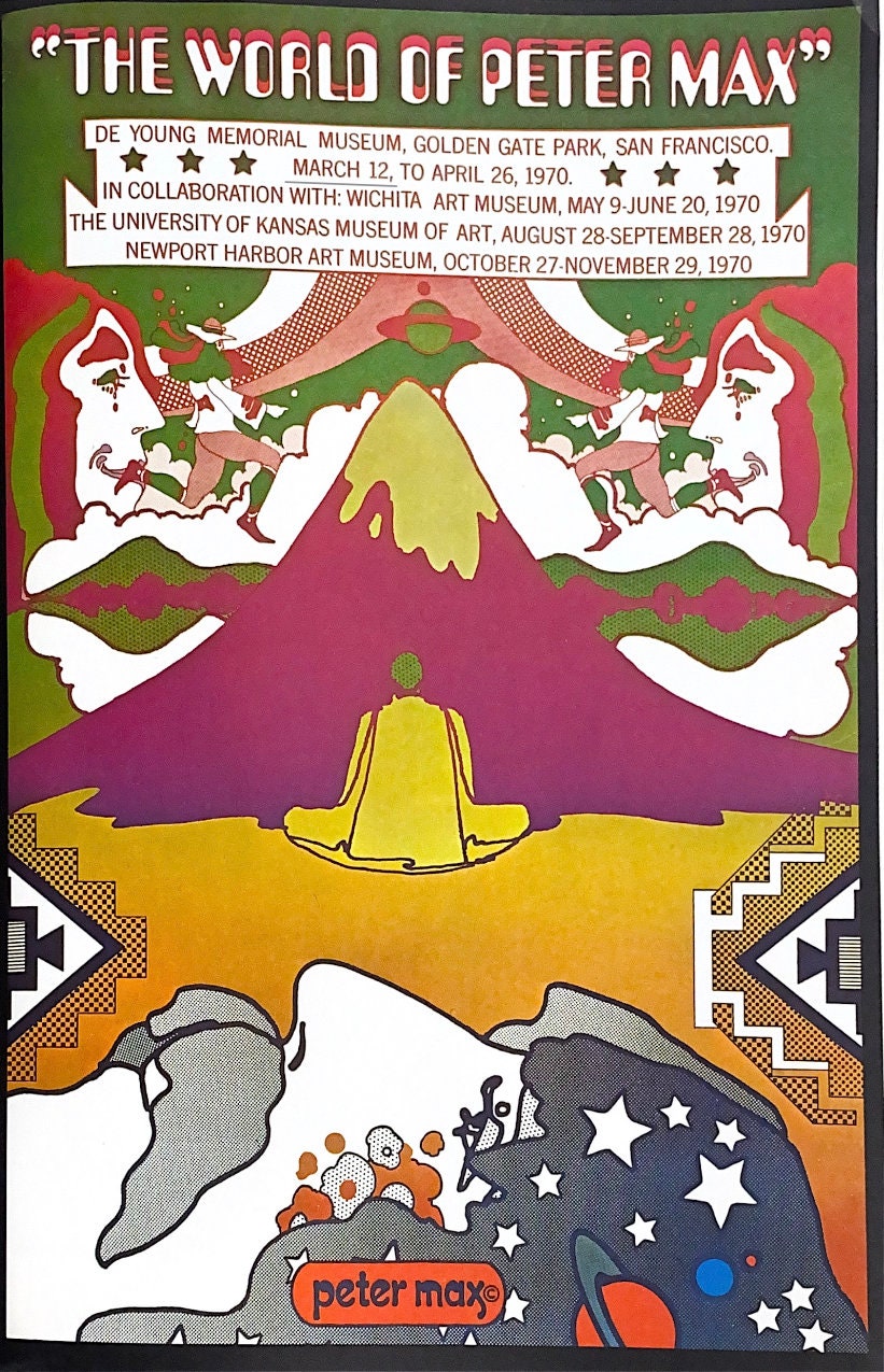 The World of Peter Max by Peter Max \ Serigraph on Postcard - Etsy