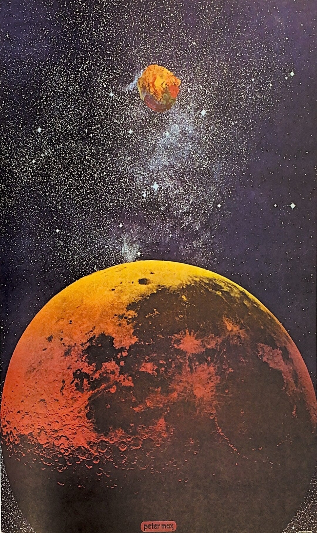 Space Peter Max Poster Print on Paper 16 X 11 In. 970 UNFRAMED - Etsy