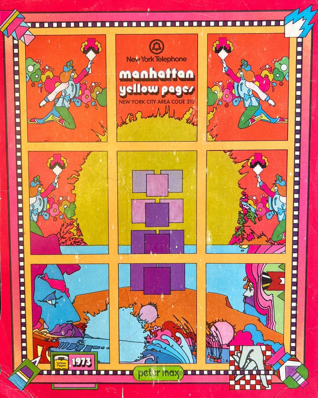 Peter Max Memorabilia: Manhattan Yellow Pages Cover 1973 Vintage ...