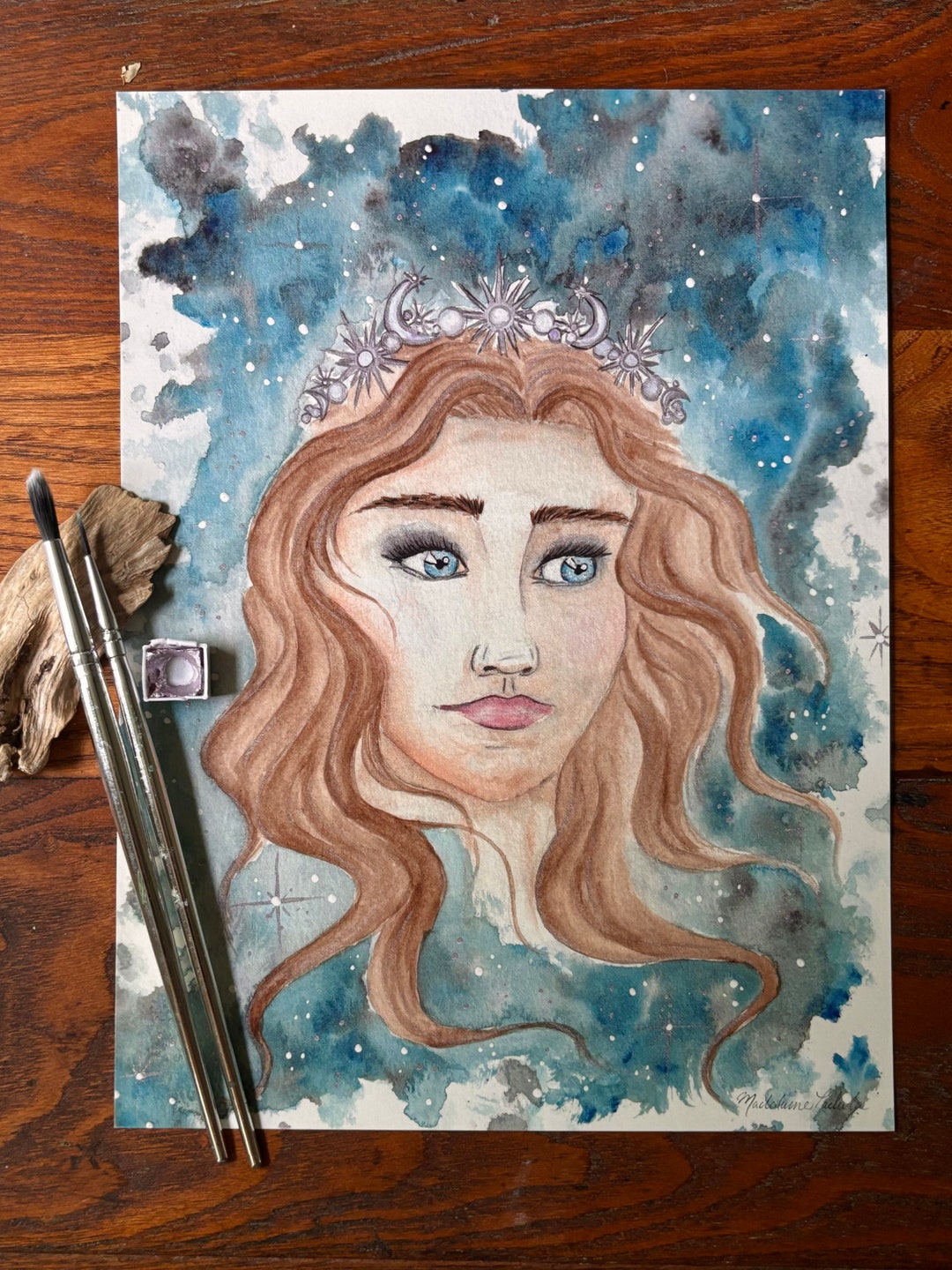 Print of Original Celestial Watercolor Painting - Etsy
