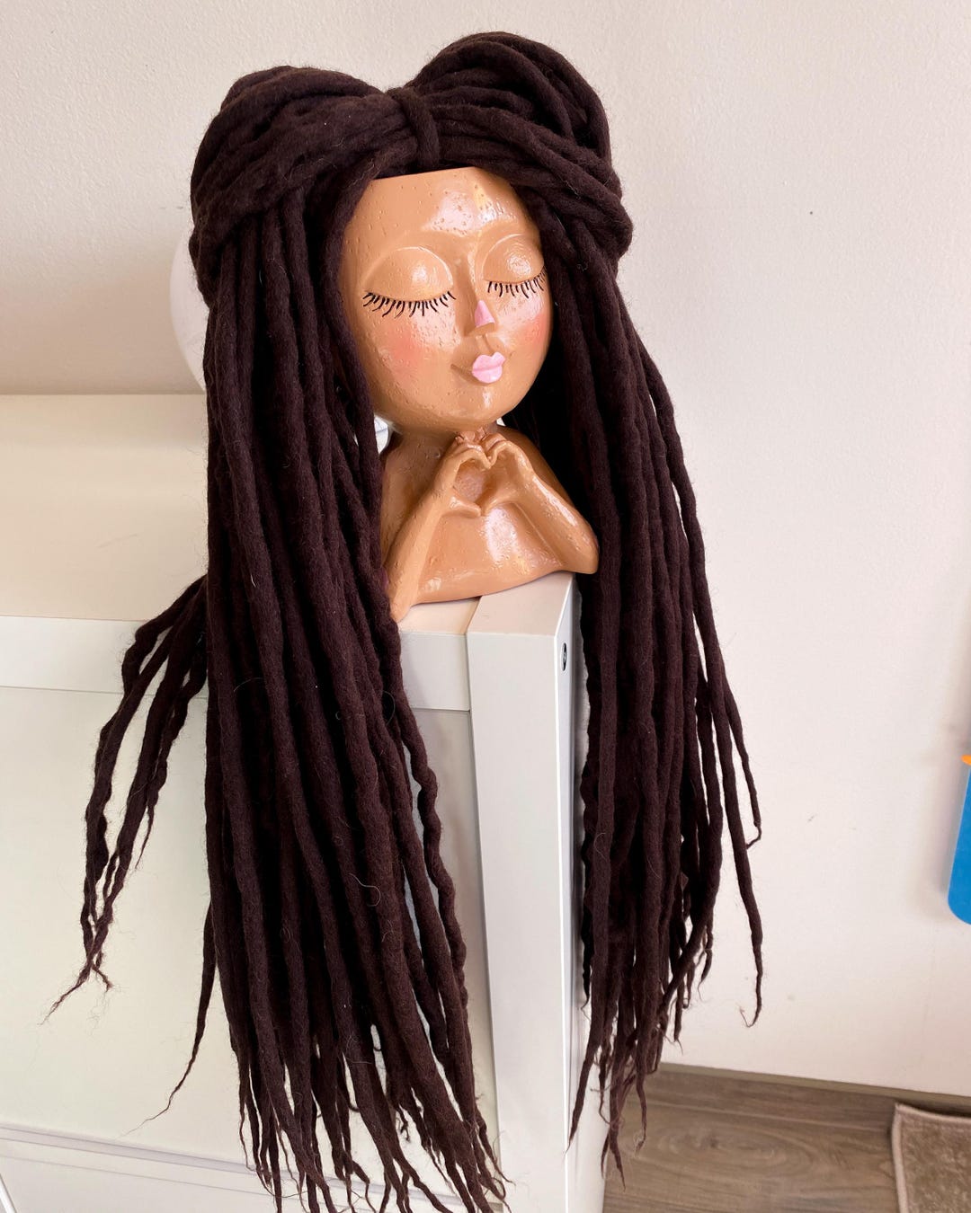 Custom “chocolate” Straight Wool Dreads - Etsy