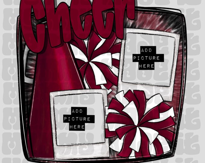 Canva Template Customizable Dark Red Burgundy Maroon Cheerleader ...