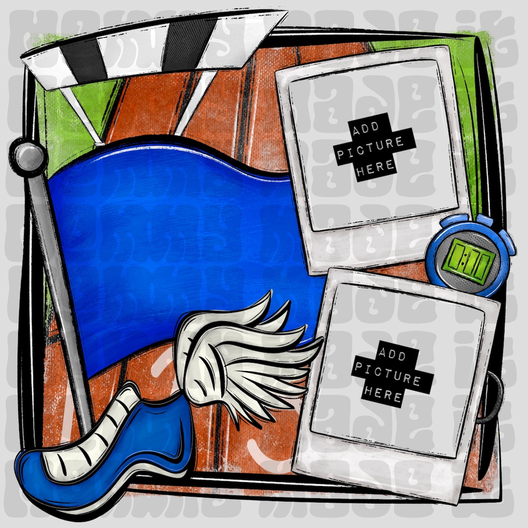 Blue TRACK Spirit Wear Polariod Photo Customizable Canva Template ...