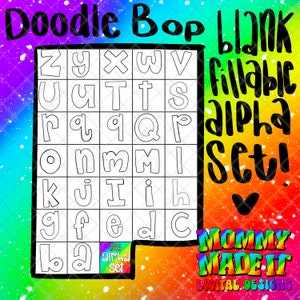 Doodle Bop Fillable Alpha Set - Etsy
