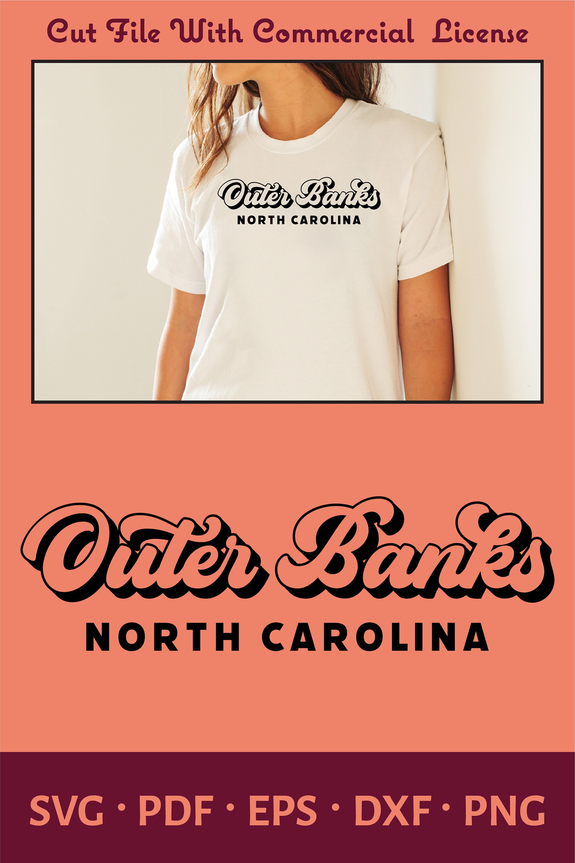 Outer Banks SVG North Carolina Shirt Design Retro Design - Etsy