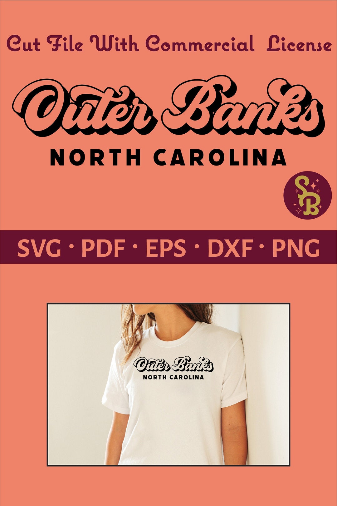 Outer Banks SVG | North Carolina Shirt Design | Retro Design - Etsy