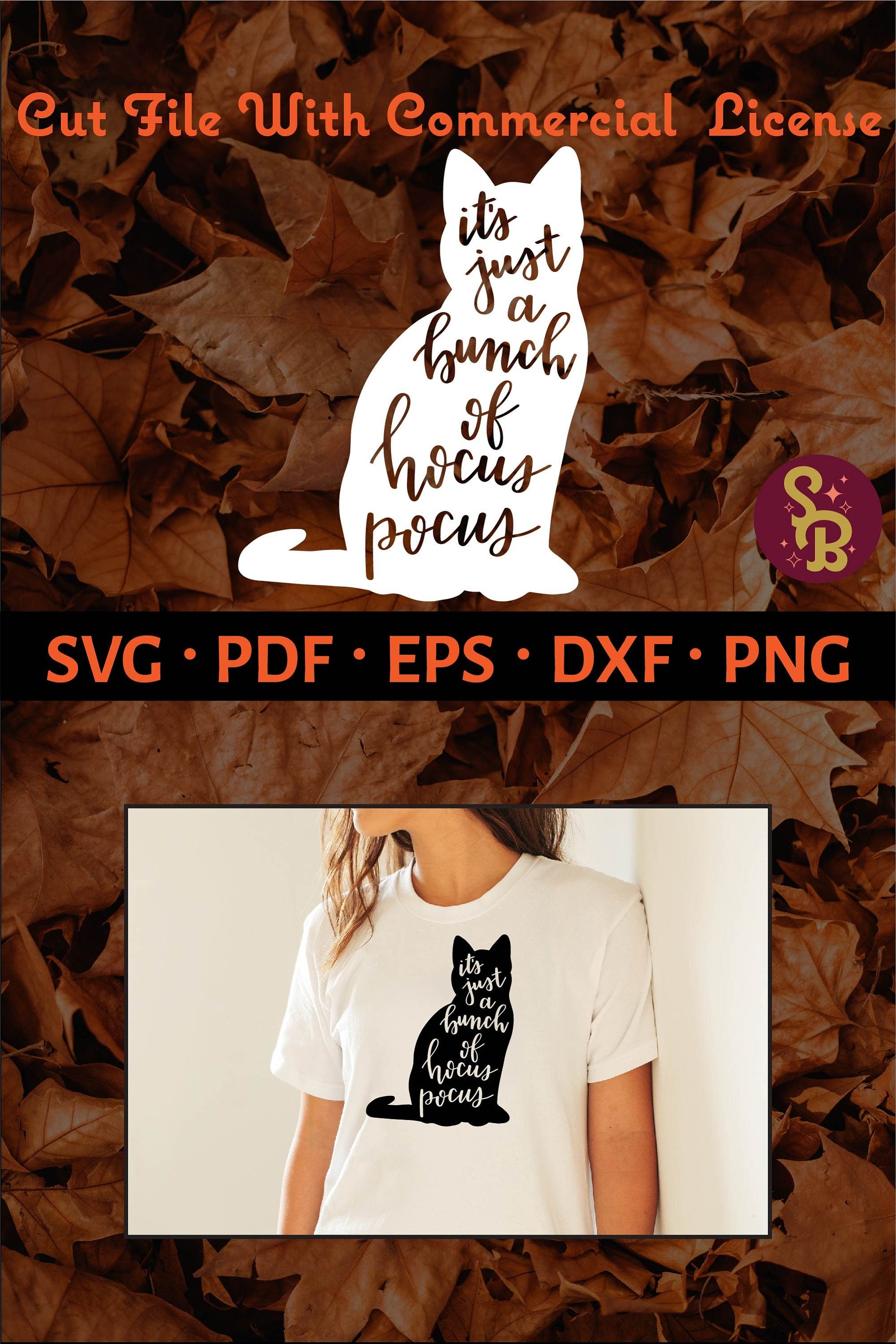 Hocus Pocus Cat SVG | Just a Bunch of Hocus Pocus | Halloween Shirt ...