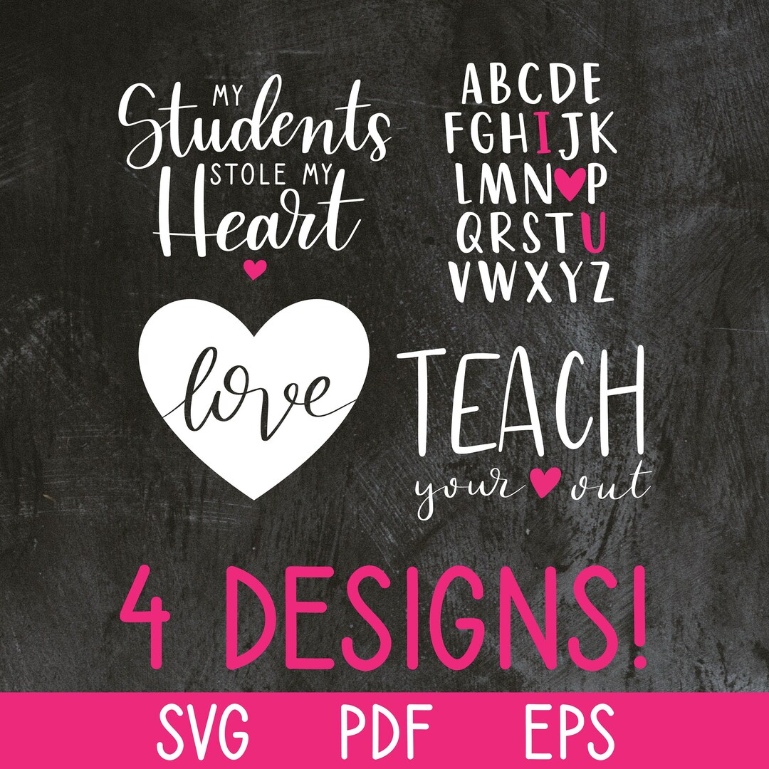 Valentine's Day SVG Bundle, Teacher Valentine's, Digital Download EPS ...
