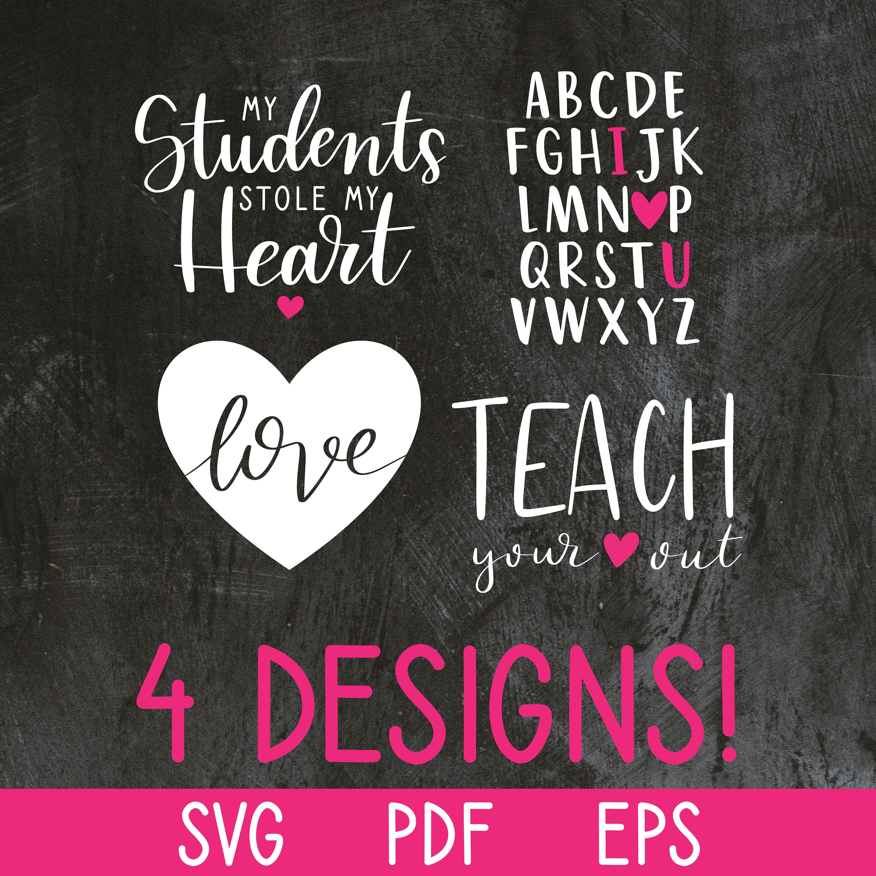 Valentine's Day SVG Bundle, Teacher Valentine's, Digital Download EPS ...