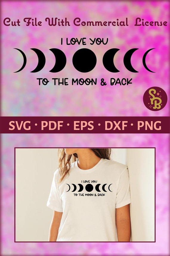 Love You to the Moon and Back SVG Valentine's Day Shirt | Etsy