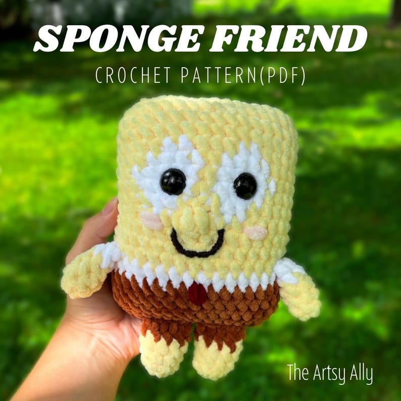 Crochet Sponge Friend Pattern English PDF - Etsy