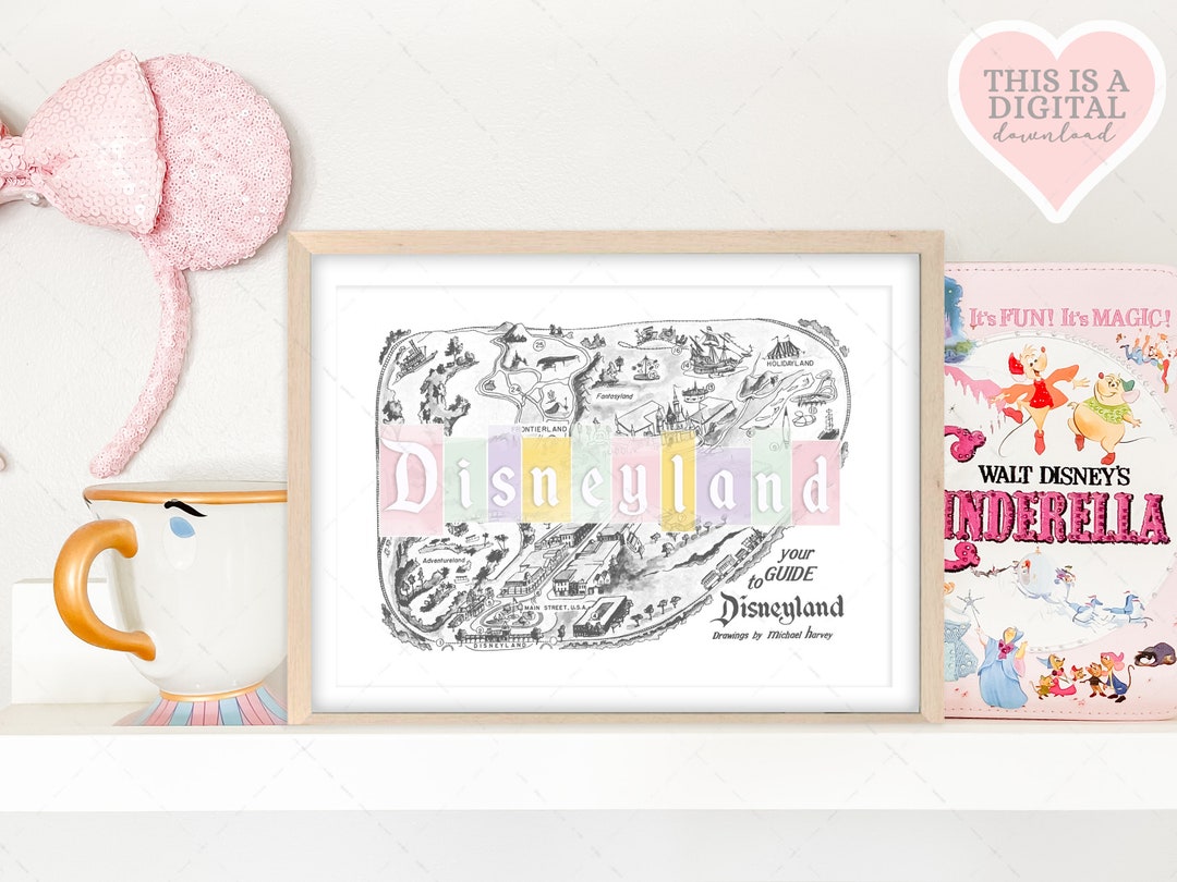 Disneyland Map Digital Print - Etsy Canada