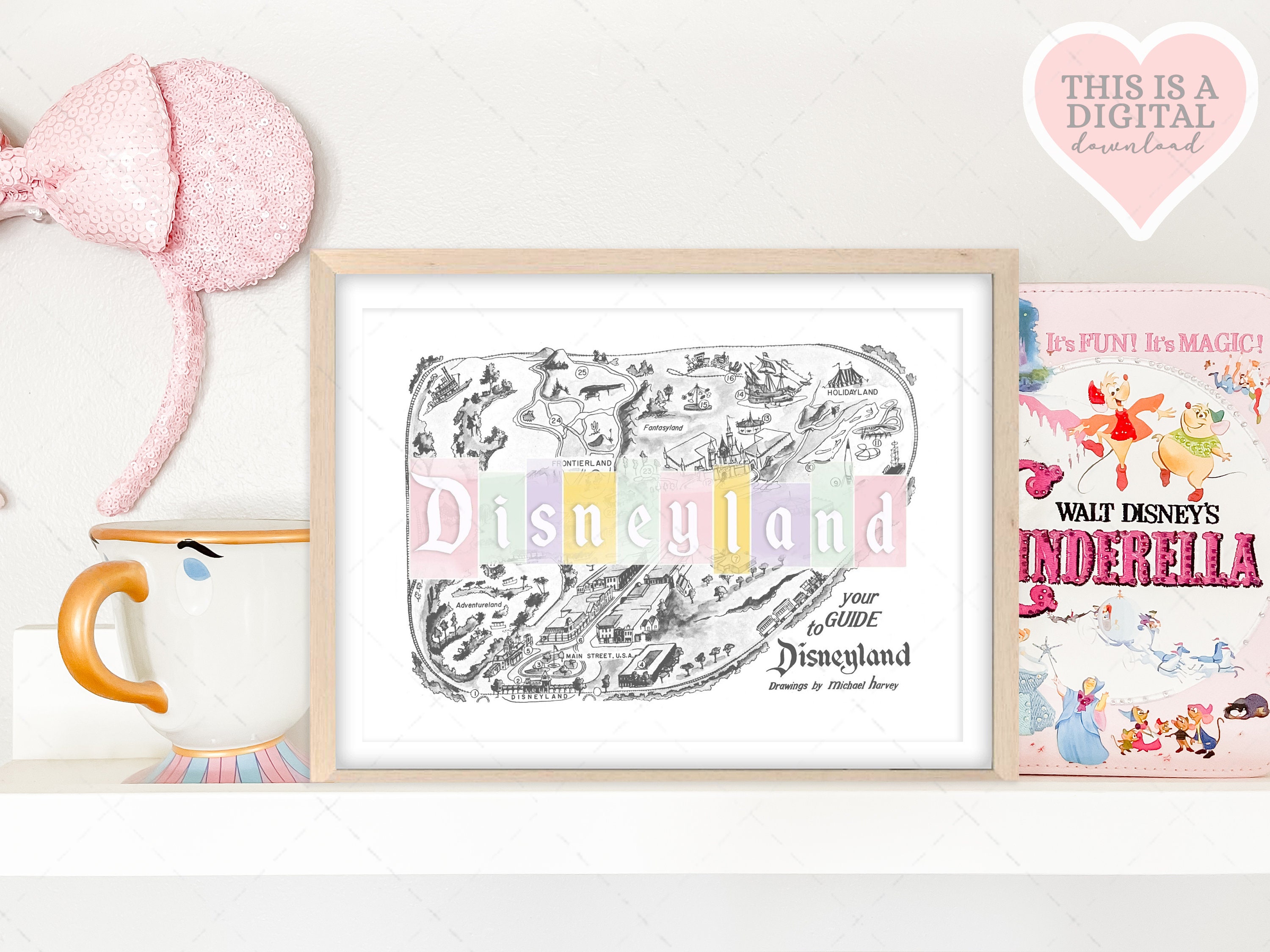 Disneyland Map Digital Print - Etsy