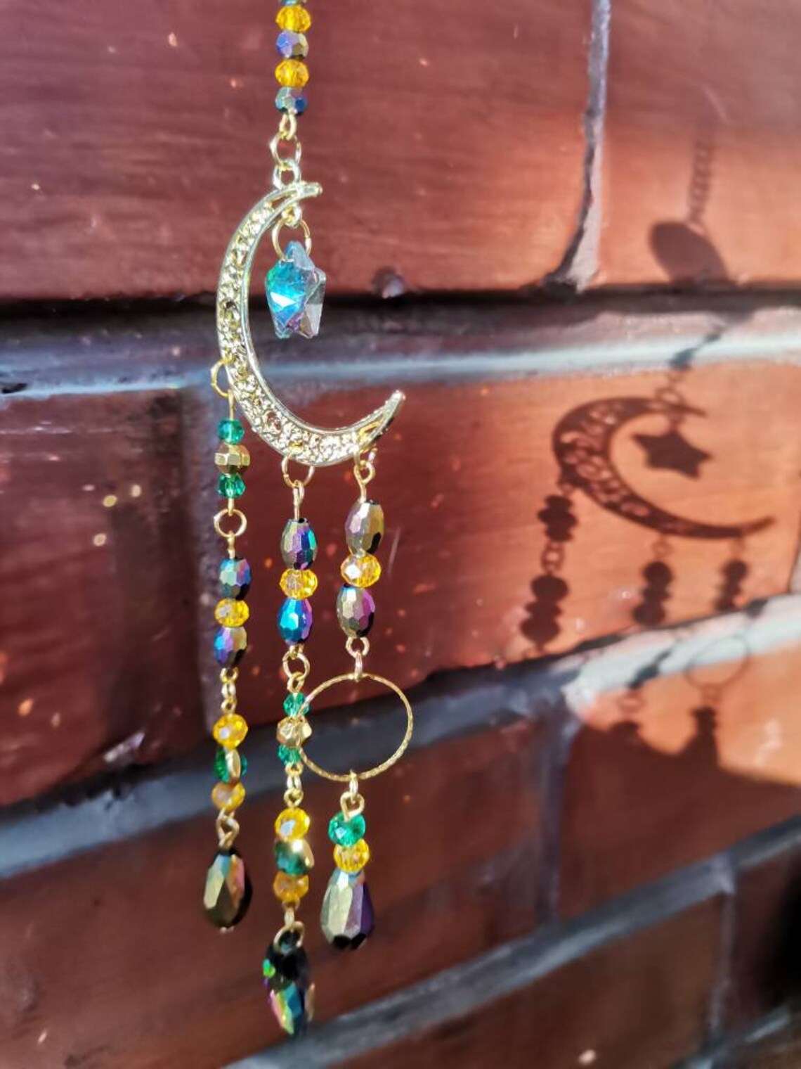 Suncatcher Moon Suncatcher Rear View Mirror Charm Windows Ornament ...