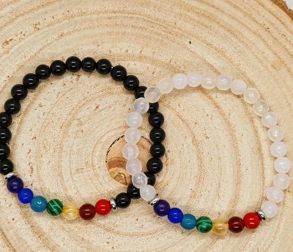 7 Chakras Bracelets Mental Healt Awareness Healing Crystals Positive ...