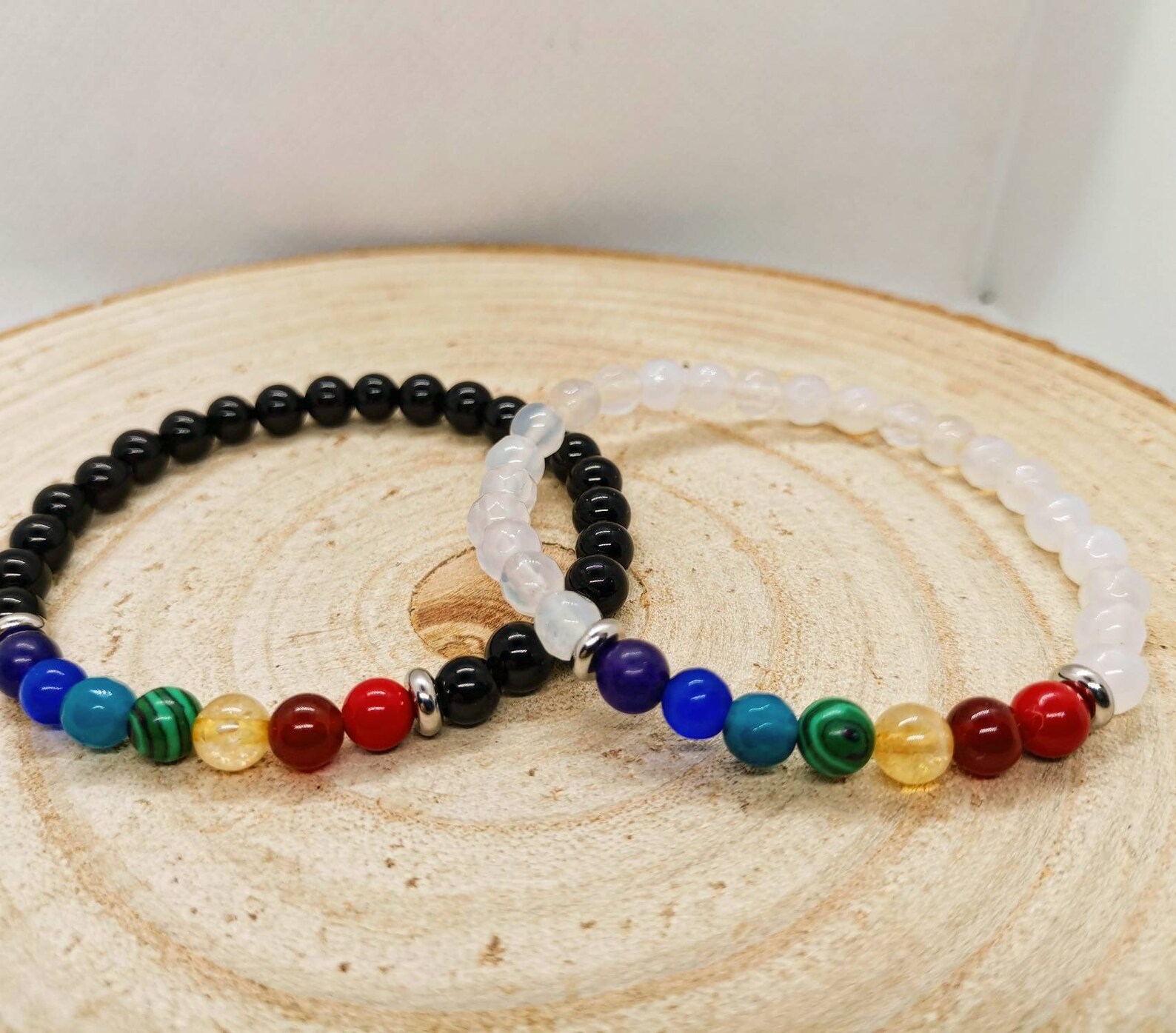 7 Chakras Bracelets Mental Healt Awareness Healing Crystals Positive ...