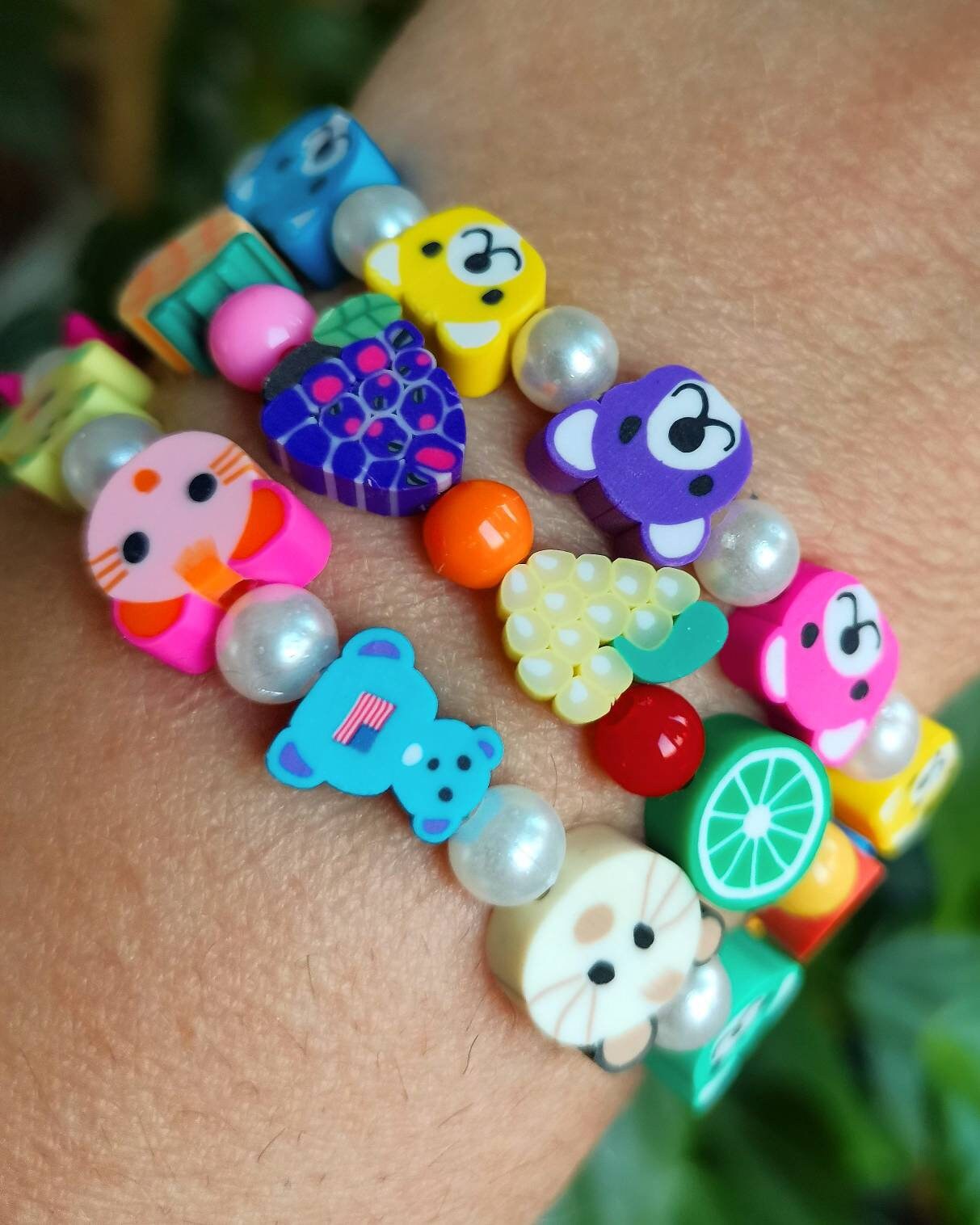 Fimo Bracelets fimo Fruits Bracelets clay Bracelets polymer Fruits ...
