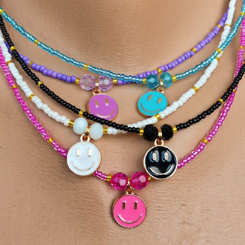 Smiley Face Choker - Etsy