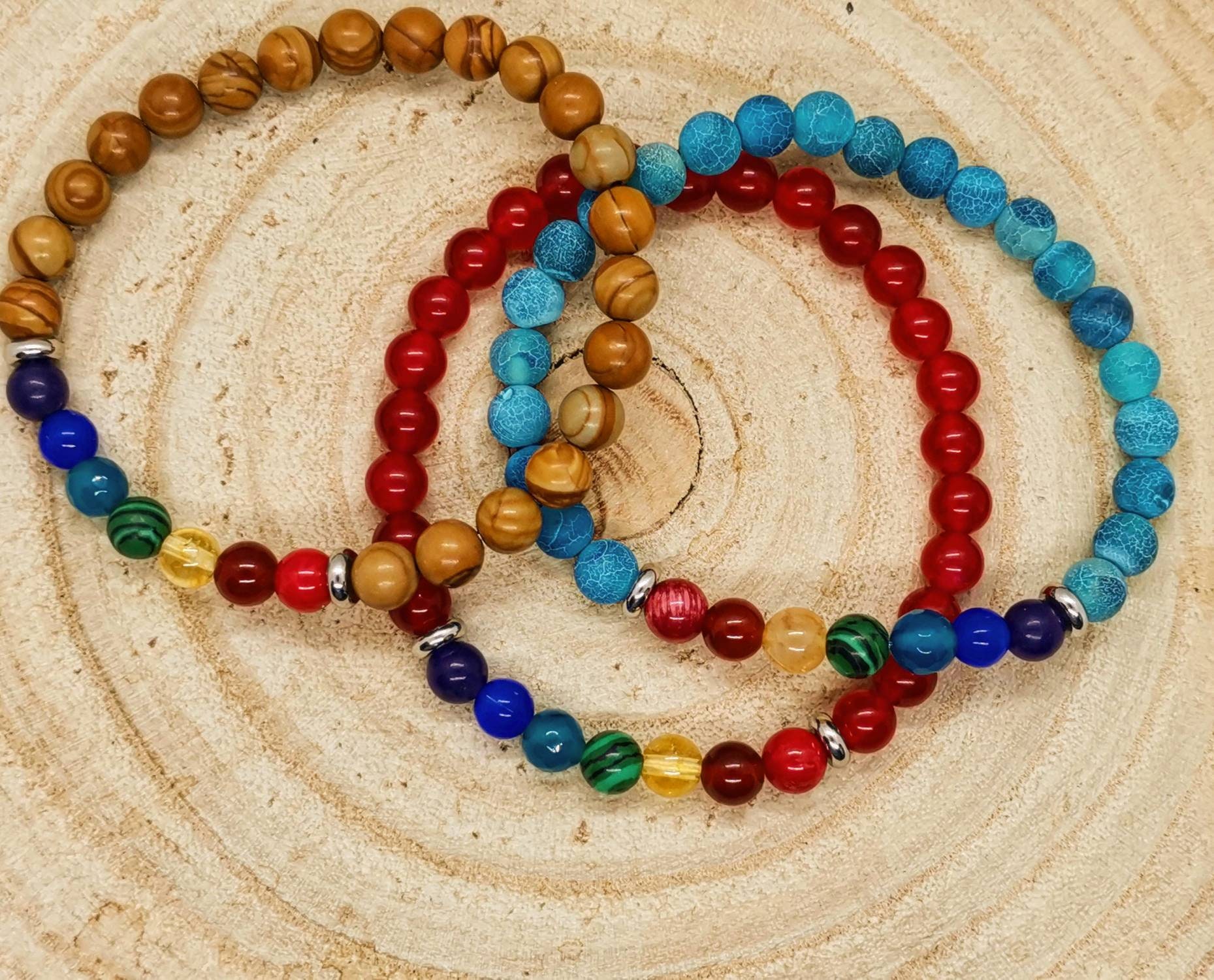 7 Chakras Bracelets Mental Healt Awareness Healing Crystals Positive ...