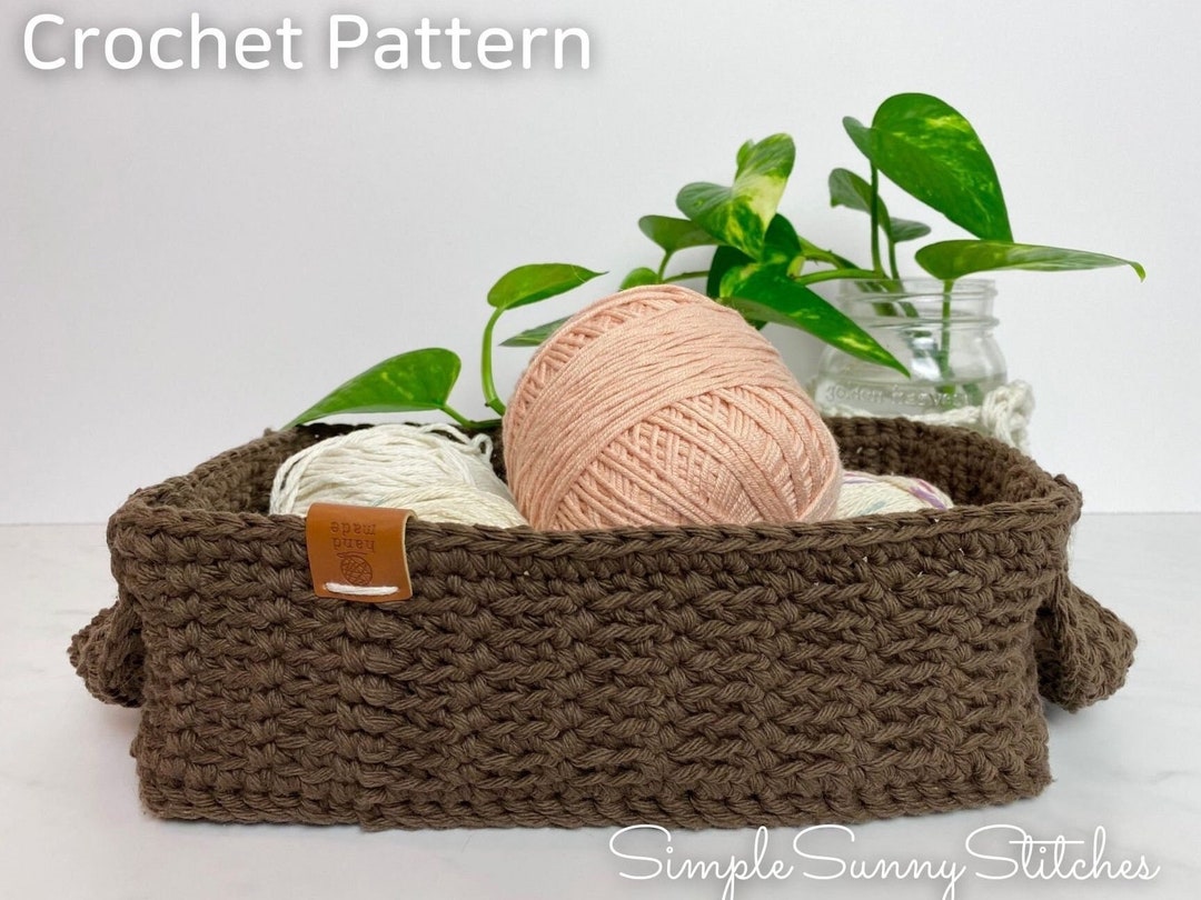 Crochet Rectangular Basket Pattern: Beginner-intermediate (PDF Pattern ...