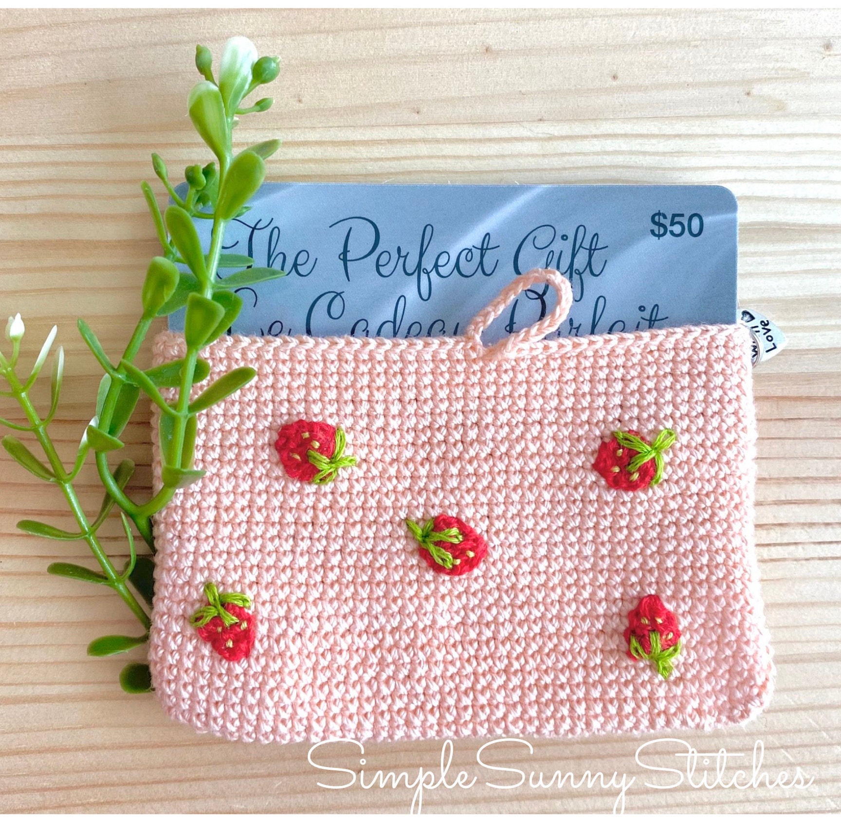 Strawberry Card Case Wallet Crochet Pattern PDF File - Etsy