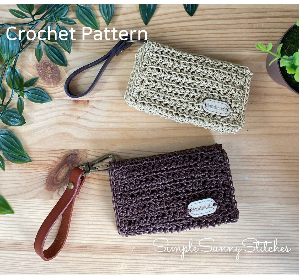 Double Pocket Card Case Crochet Pattern PDF File - Etsy